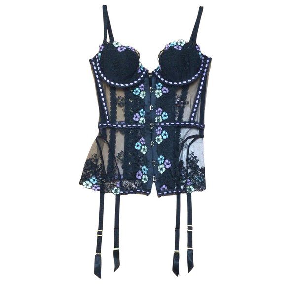 Agent Provocateur | Tops | Agent Provocateur Black Multi Floral ...